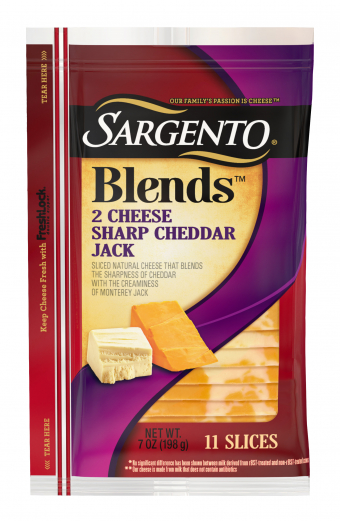 Sargento® Blends™ 2 Cheese Sharp Cheddar Jack Slices | Sargento