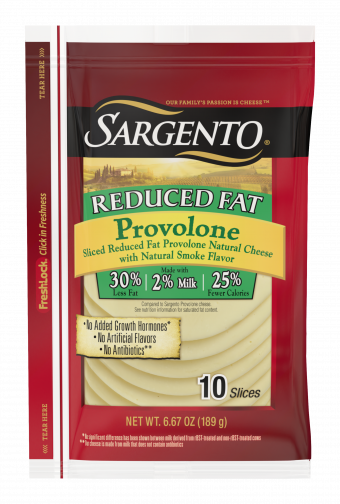 Sargento® Sliced Reduced Fat Provolone Natural Cheese with Natural ... Sargento® Sliced Reduced Fat Provolone Natural Cheese with Natural ...