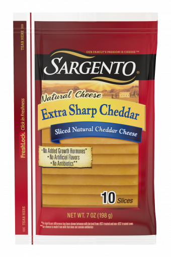 Sargento® Sliced Extra Sharp Natural Cheddar Cheese | Sargento
